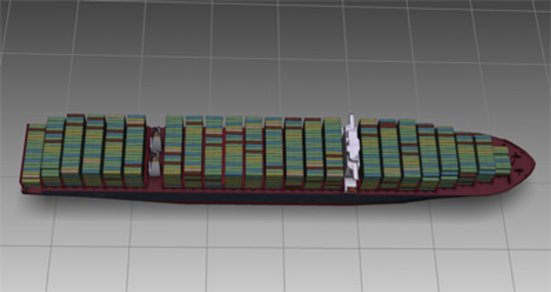 Megapott Container Ship Class 3d Model