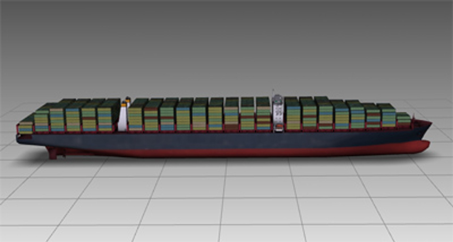 Megapott Container Ship Class 3d Model
