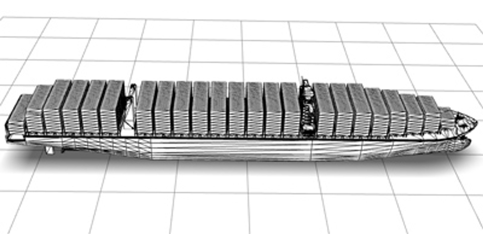Megapott Container Ship Class 3d Model
