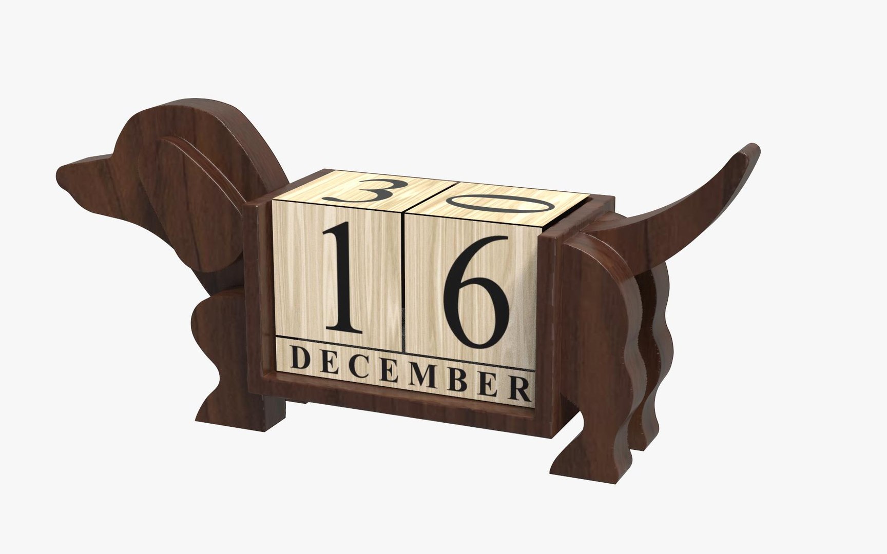 3D Dog Perpetual Calendar Model - TurboSquid 2006561