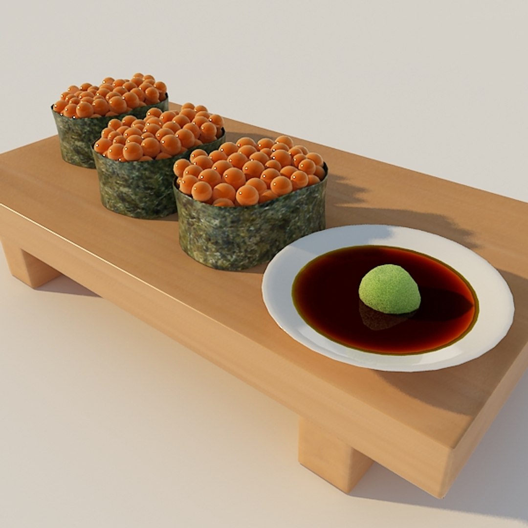 3d model sushi