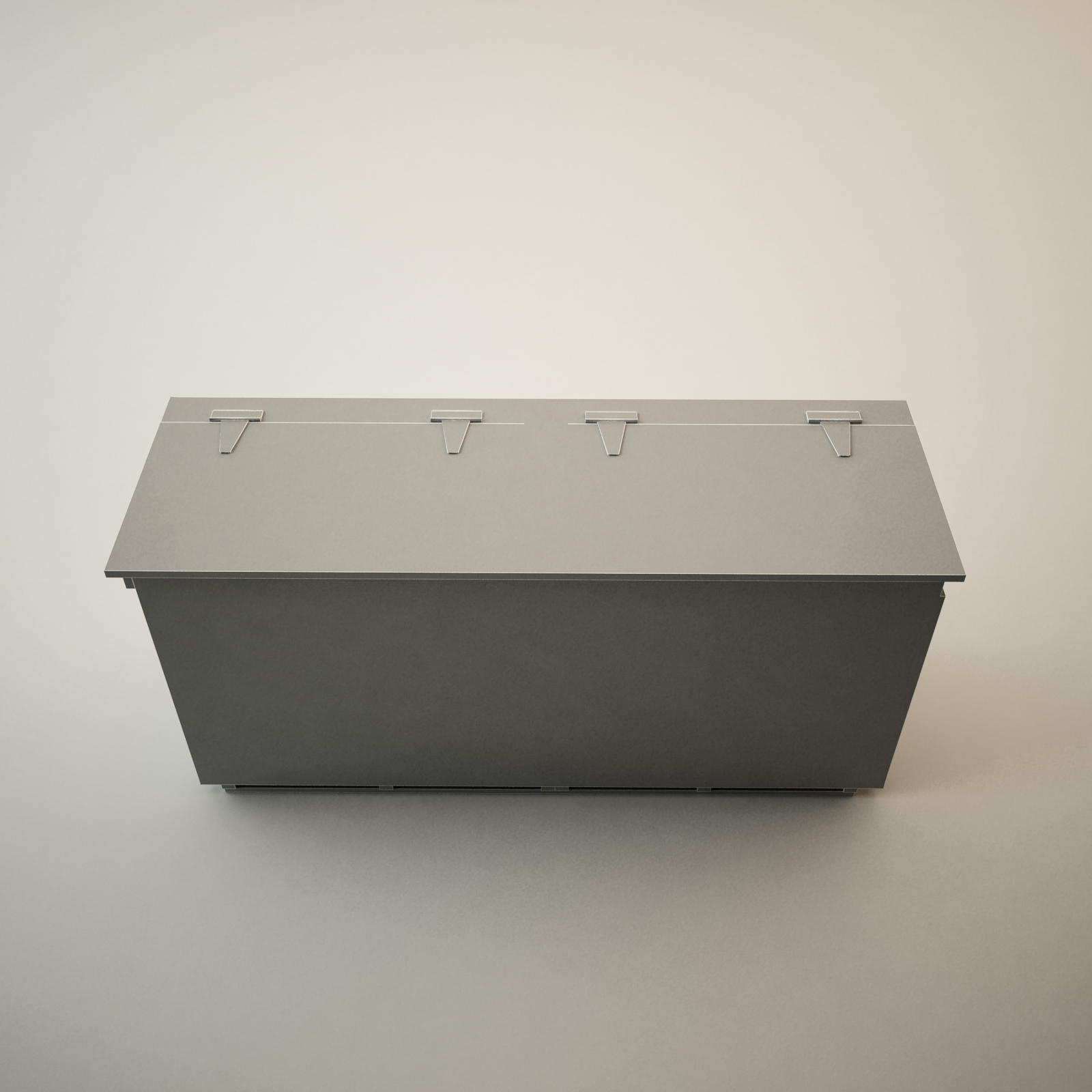 3d wooden storage bin model