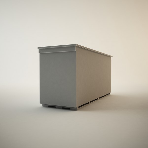 3d wooden storage bin model