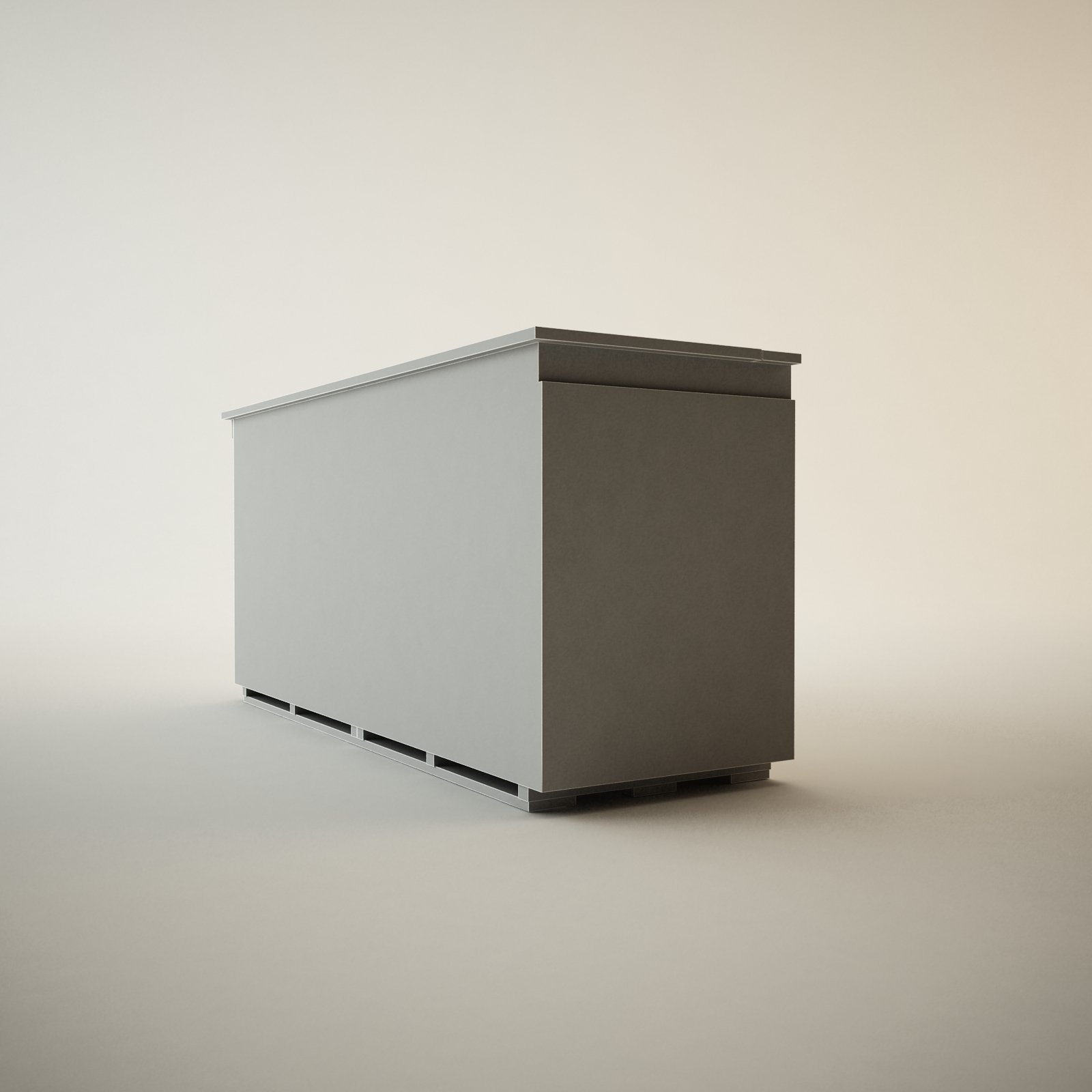 3d wooden storage bin model