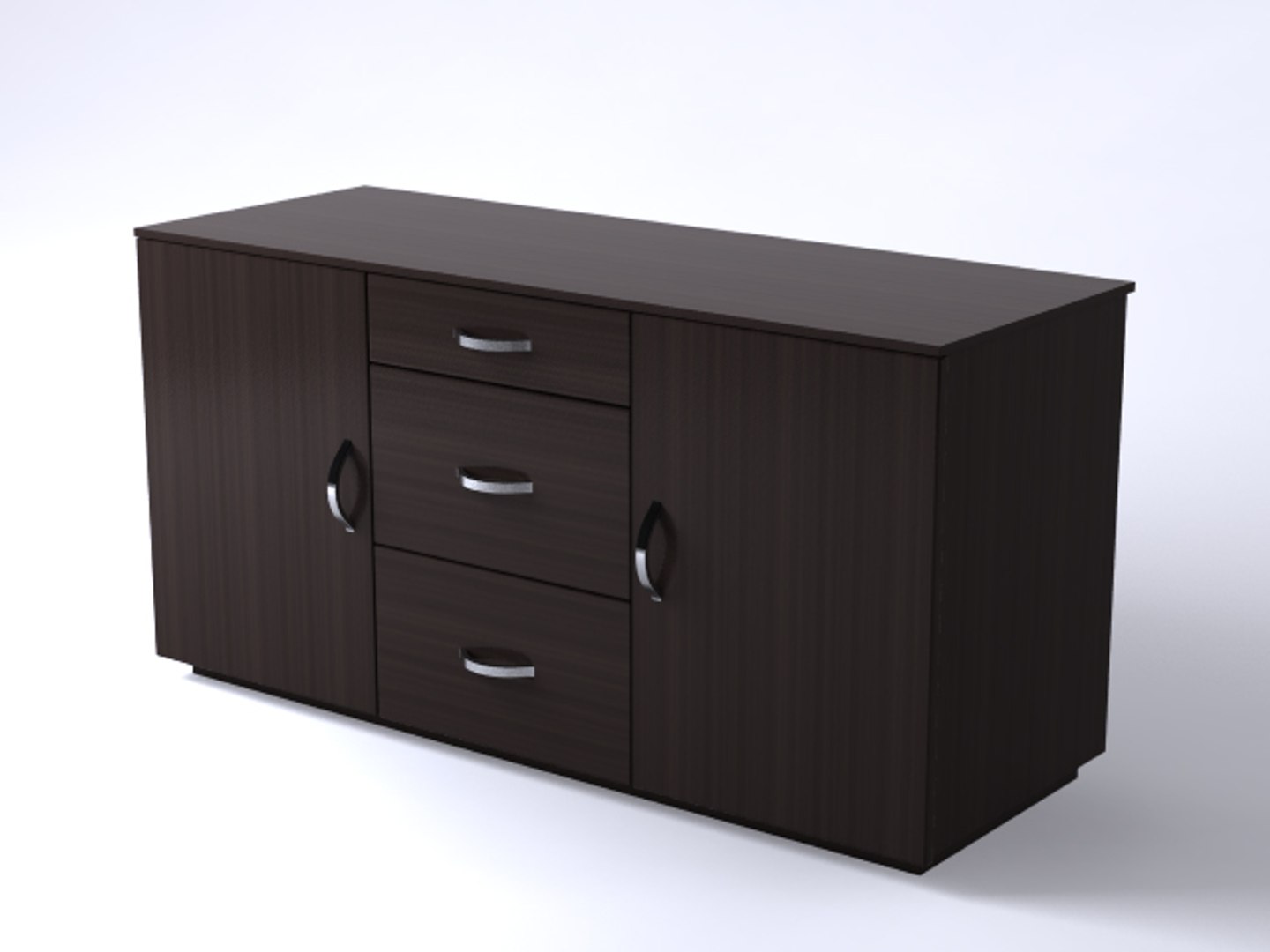 3d Triple Drawer Unit