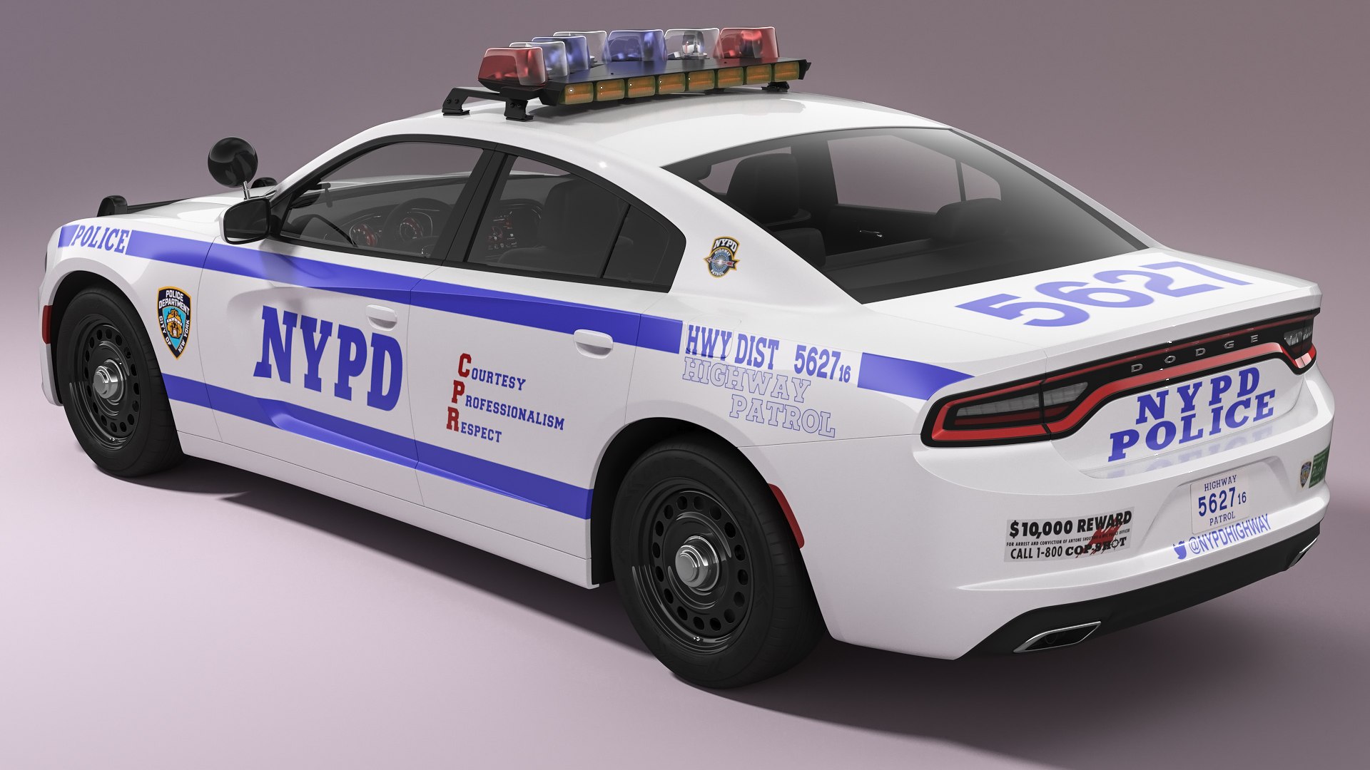 Dodge Charger NYPD 3D Model - TurboSquid 2186086