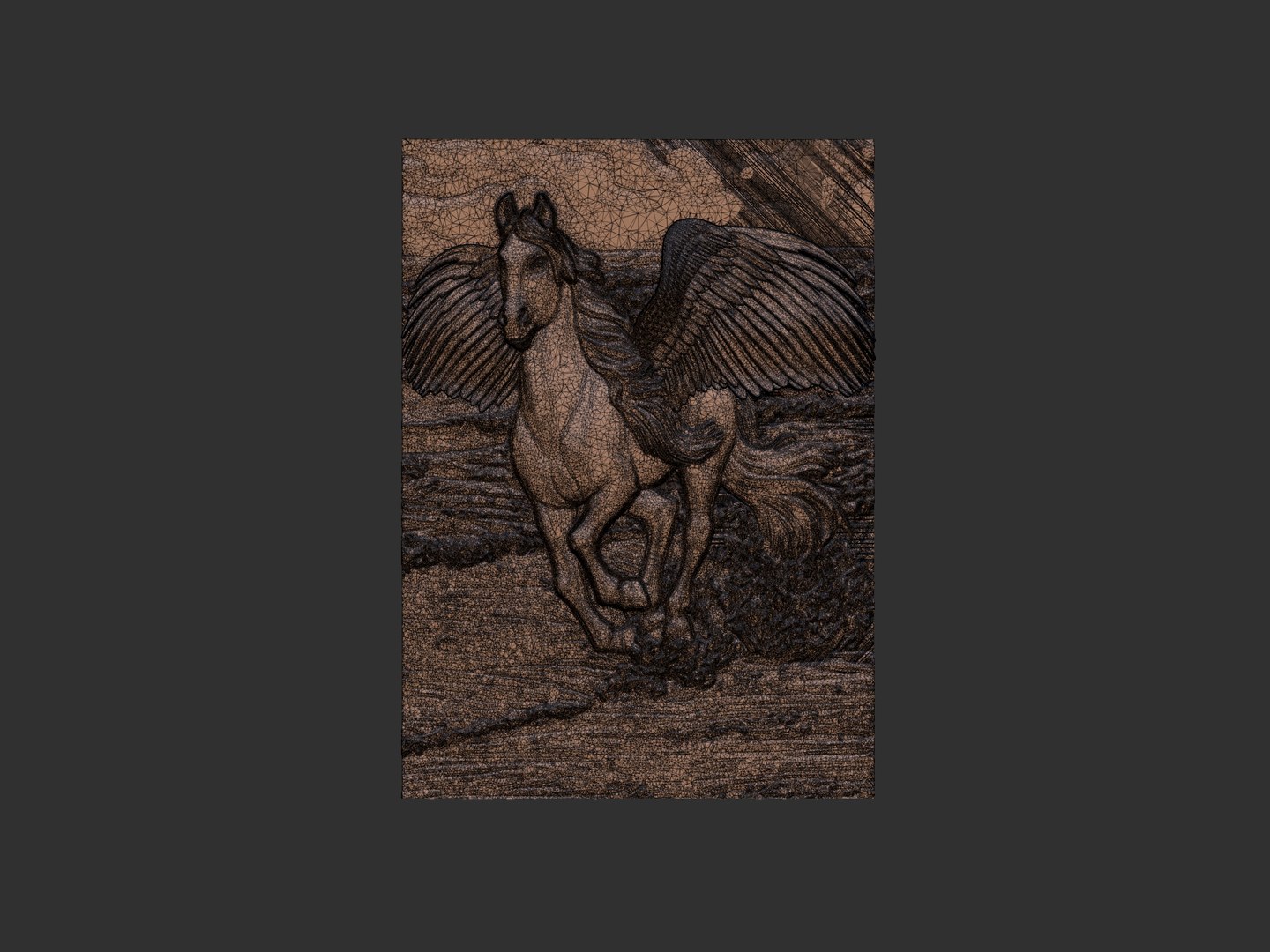 Pegasus wall decor model - TurboSquid 2090983