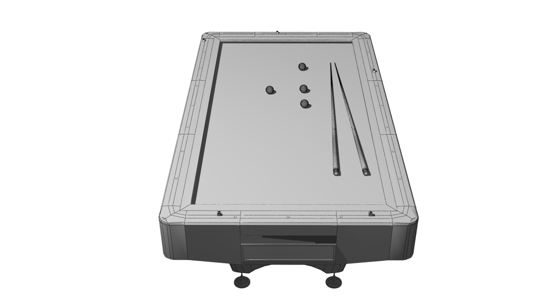 Pool table 3D model - TurboSquid 1442872