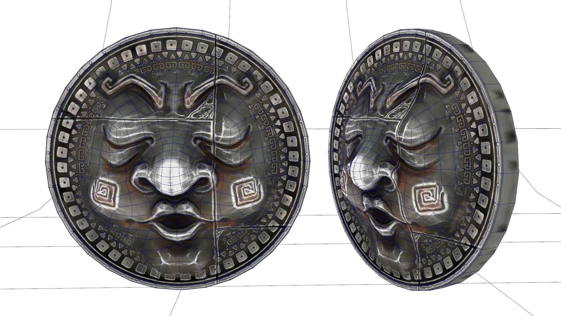 3D 3D Mayan dial coin prehistoric God Wind - TurboSquid 2054272