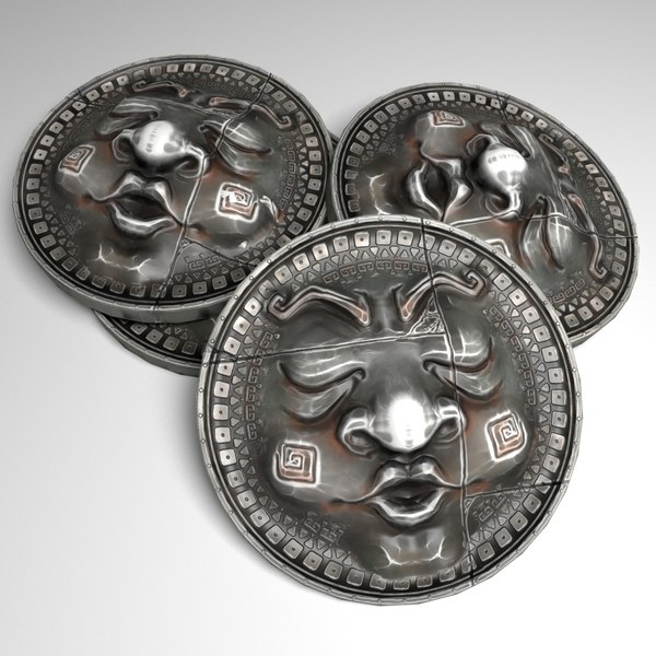 3D модель Mayan dial coin prehistoric God Wind - TurboSquid 2054272