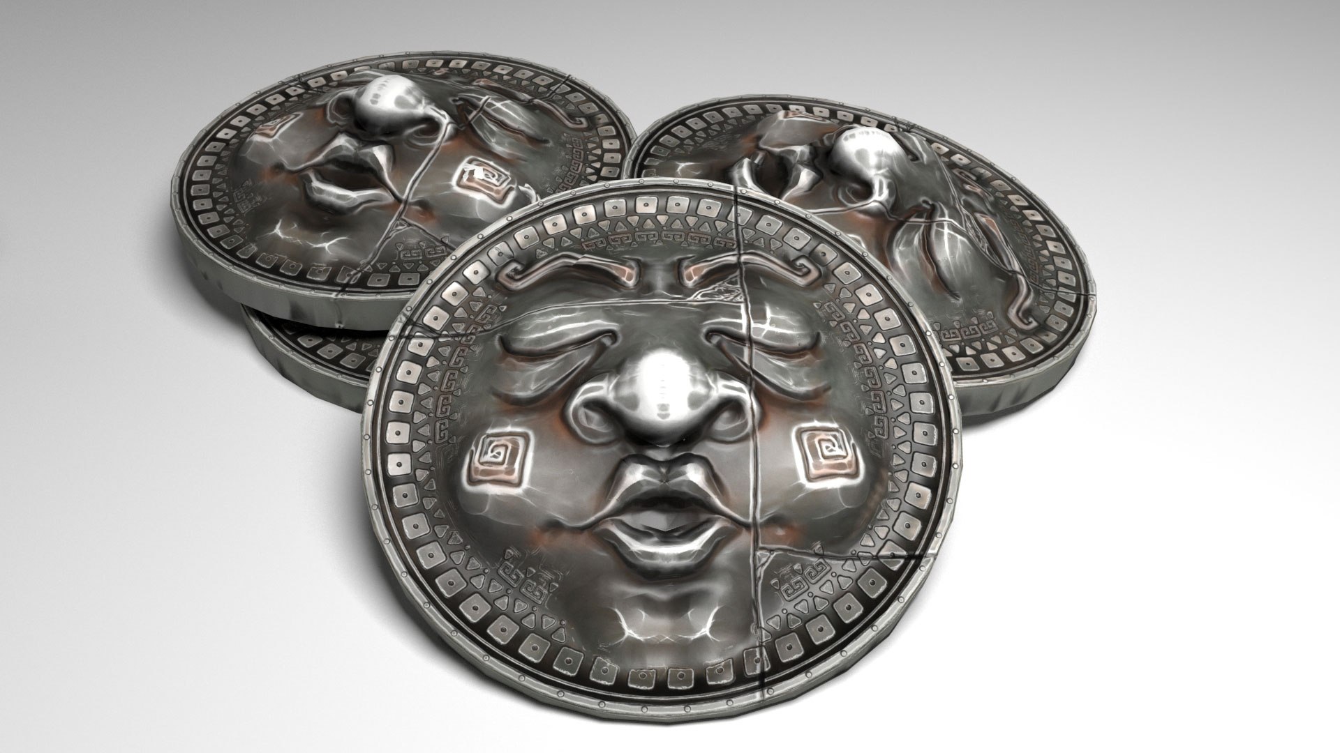 3D 3D Mayan dial coin prehistoric God Wind - TurboSquid 2054272