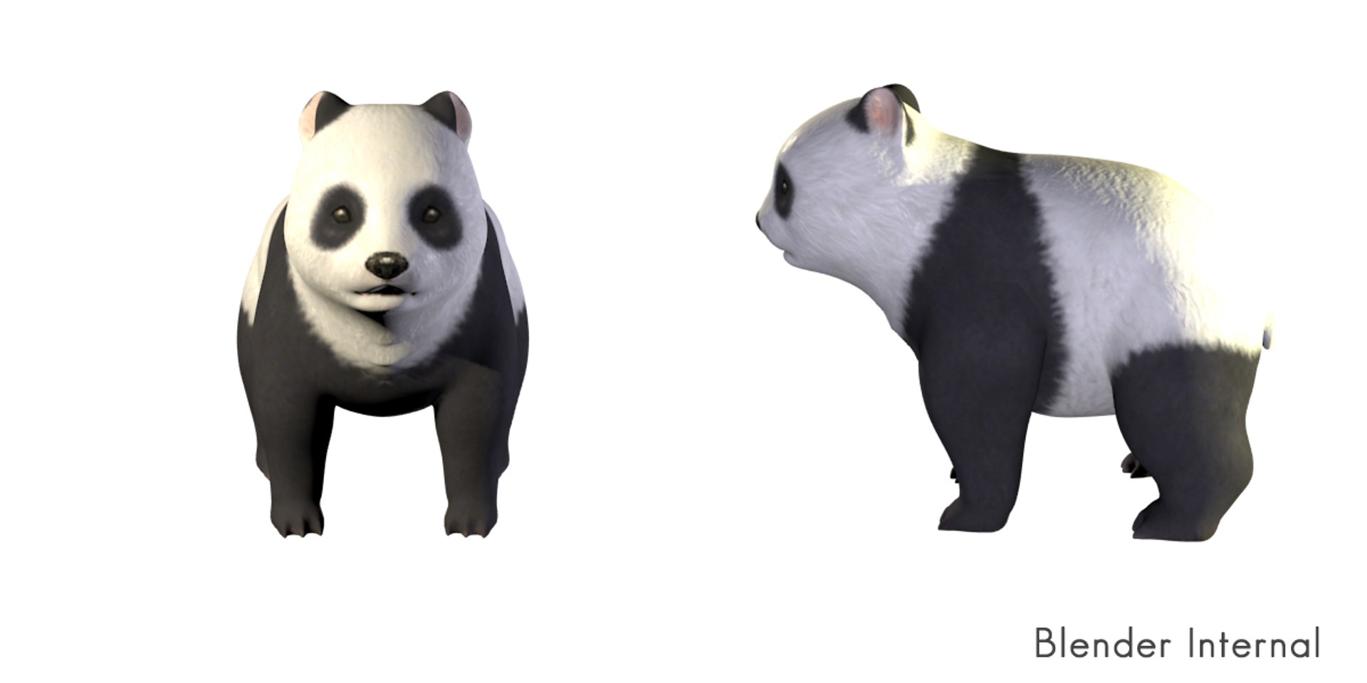 3d Panda Blender Model