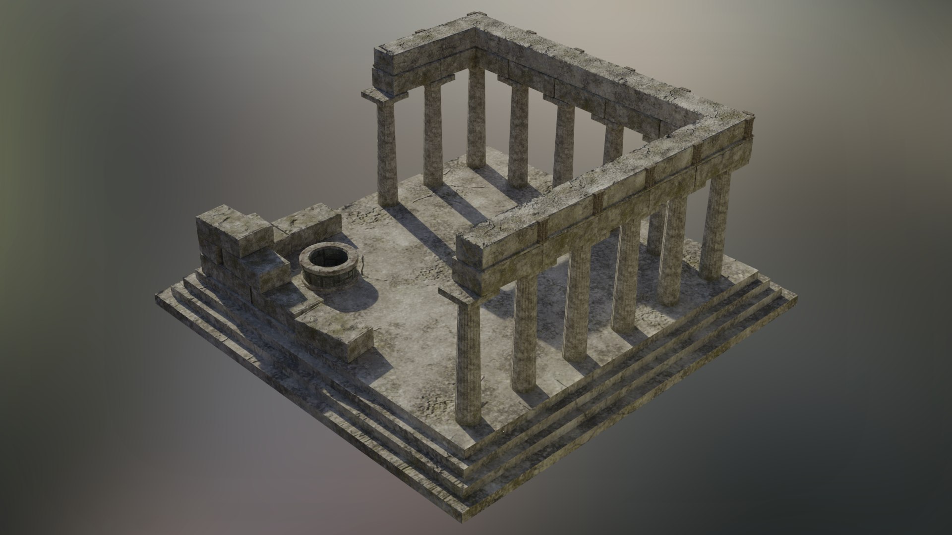 3D Model Ancient Ruined Temple Of Worship - TurboSquid 1805675