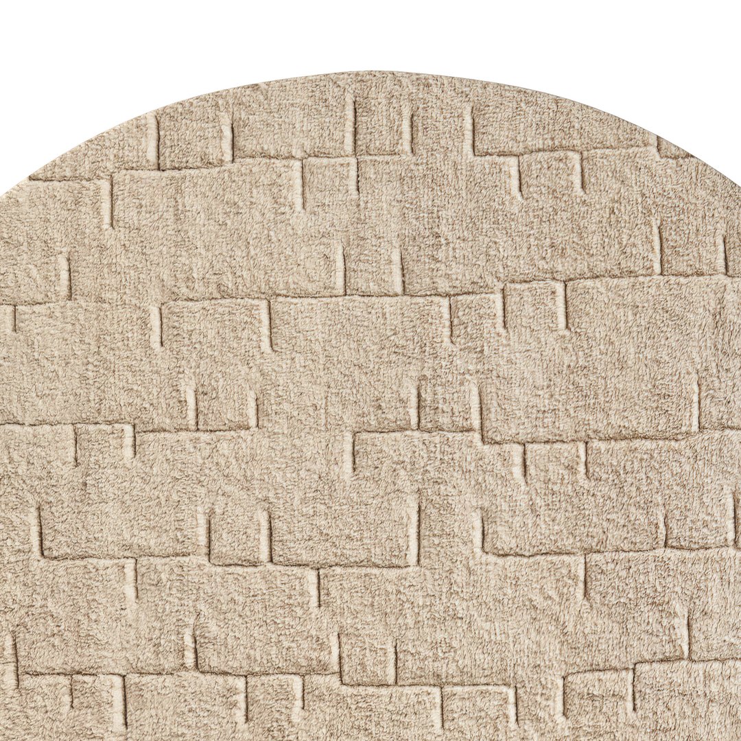 Hadya Wool Rug Round Wheat 3D Model - TurboSquid 2367480