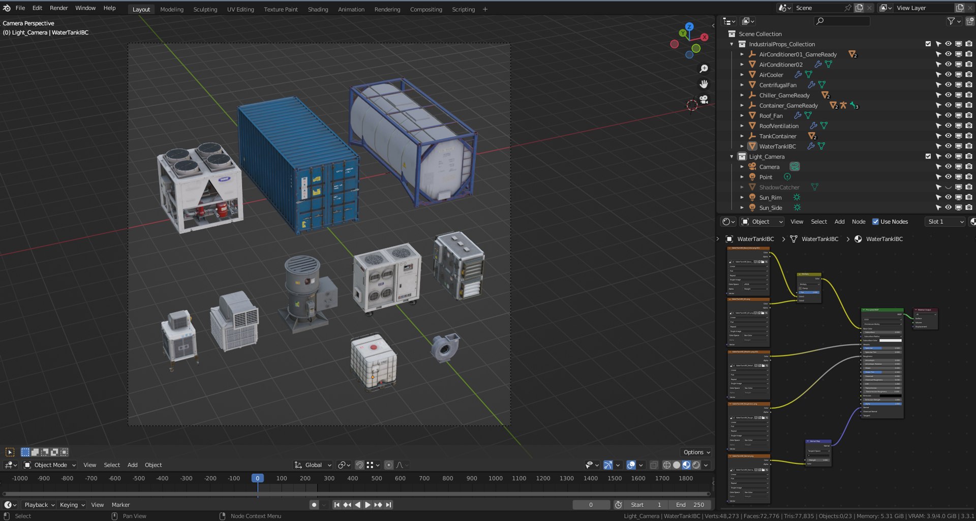 3D Industrial Props Collection GameReady LODs model - TurboSquid 1996493