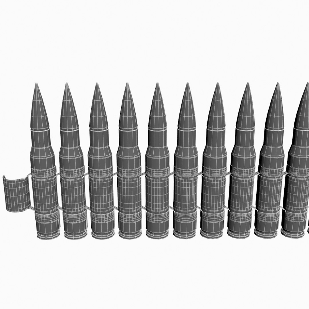 3D M60 Bullet Belt Model | 1145805 | TurboSquid