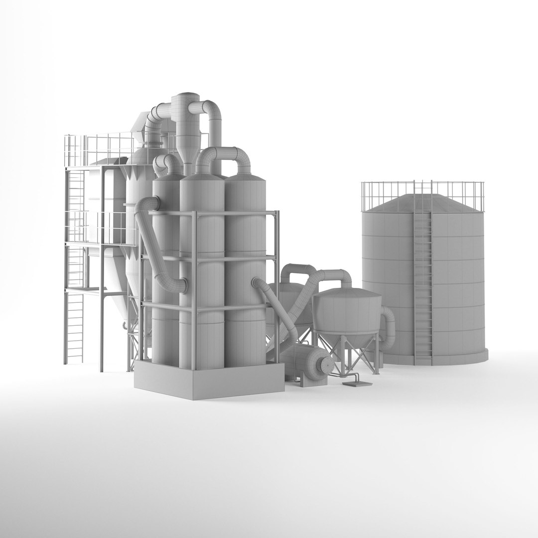 3D Industrial Gasification Plant Model - TurboSquid 1613738
