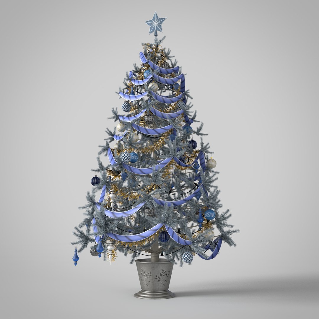 Decorated christmas tree 3D model - TurboSquid 1630034