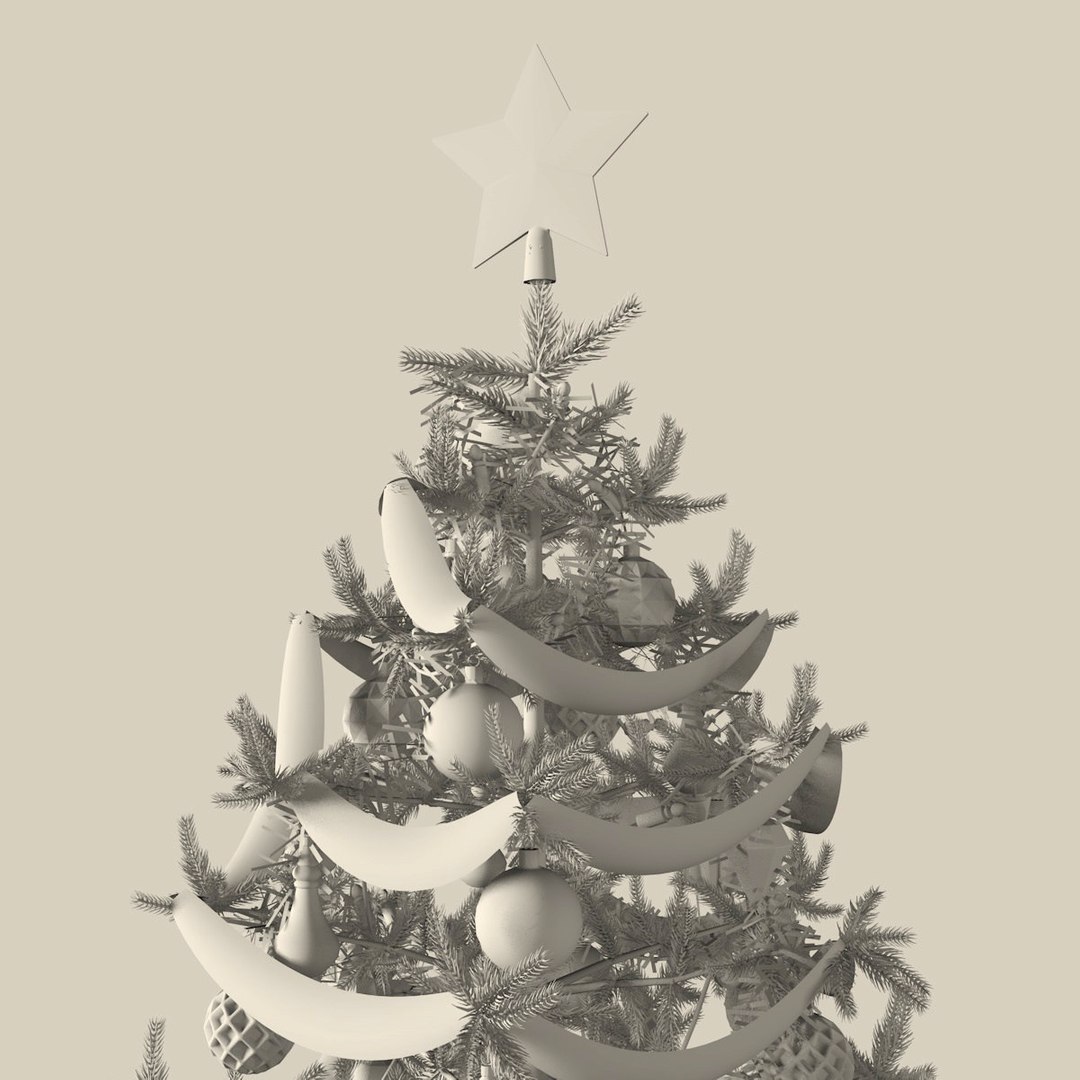 Decorated christmas tree 3D model - TurboSquid 1630034