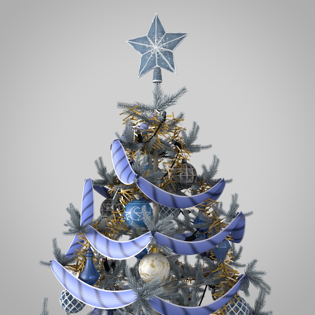 Decorated christmas tree 3D model - TurboSquid 1630034