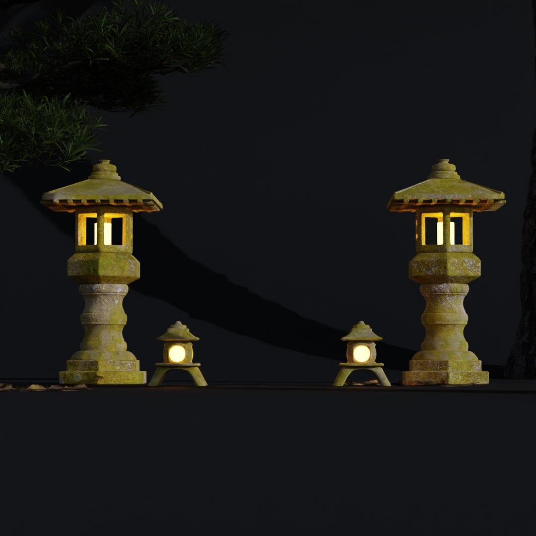 Chinese Stone Lantern 3D Model - TurboSquid 1837670