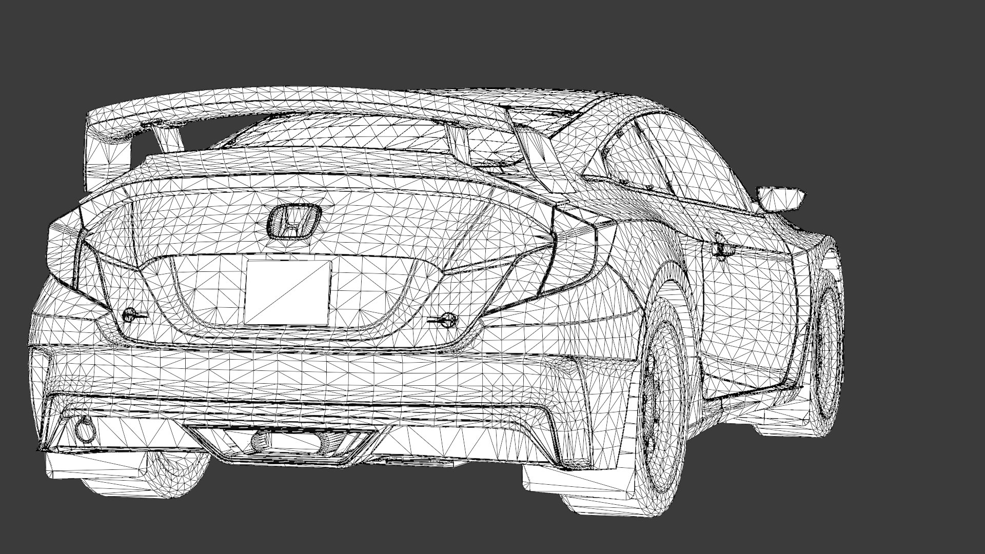 2017 Honda Civic 3D Model Detailed Game Ready Sedan 3D Model ...