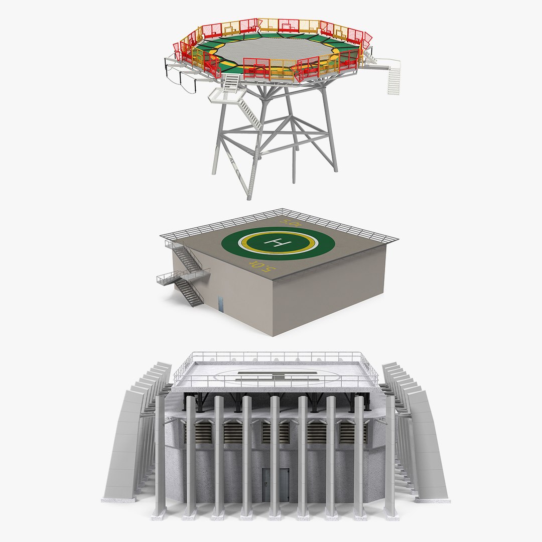 Helicopter landing pad 2 3D model - TurboSquid 1500993