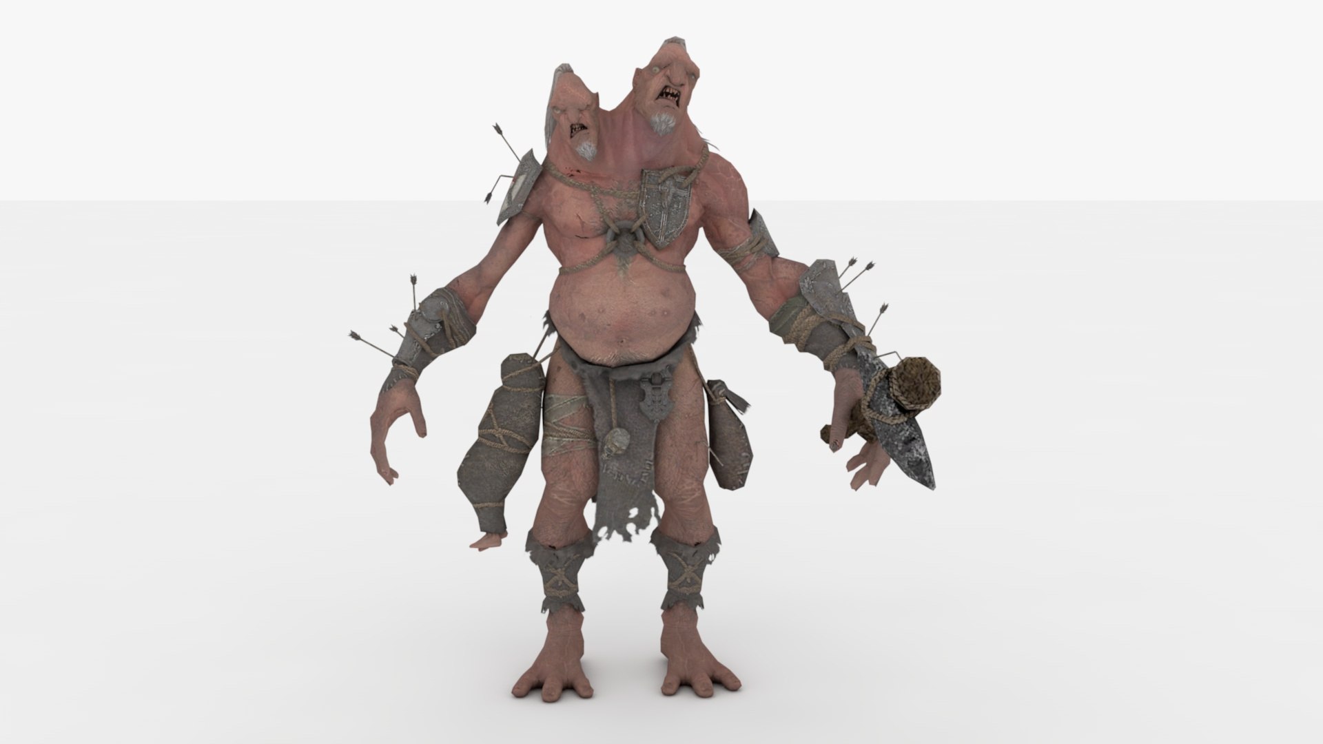 Two-Head Monster 3D Model - TurboSquid 2366098