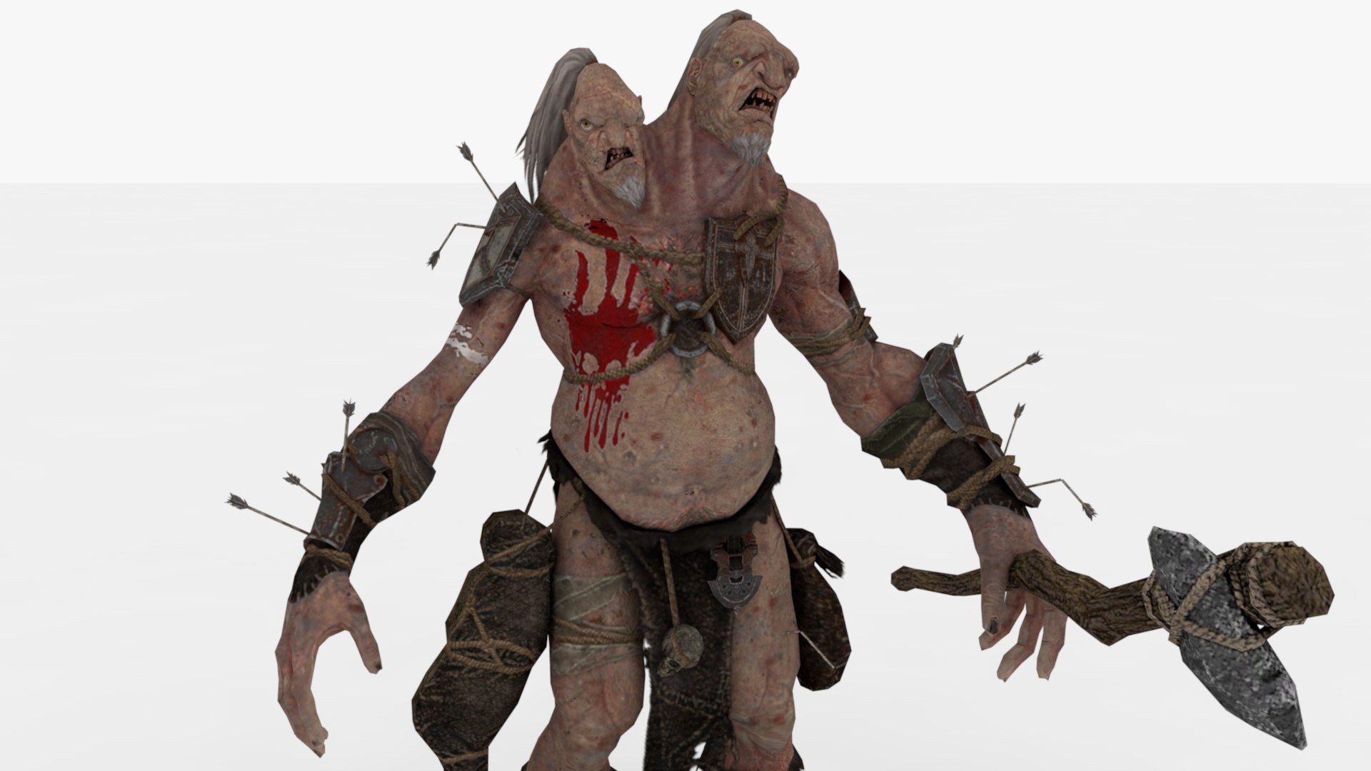 Two-Head Monster 3D Model - TurboSquid 2366098