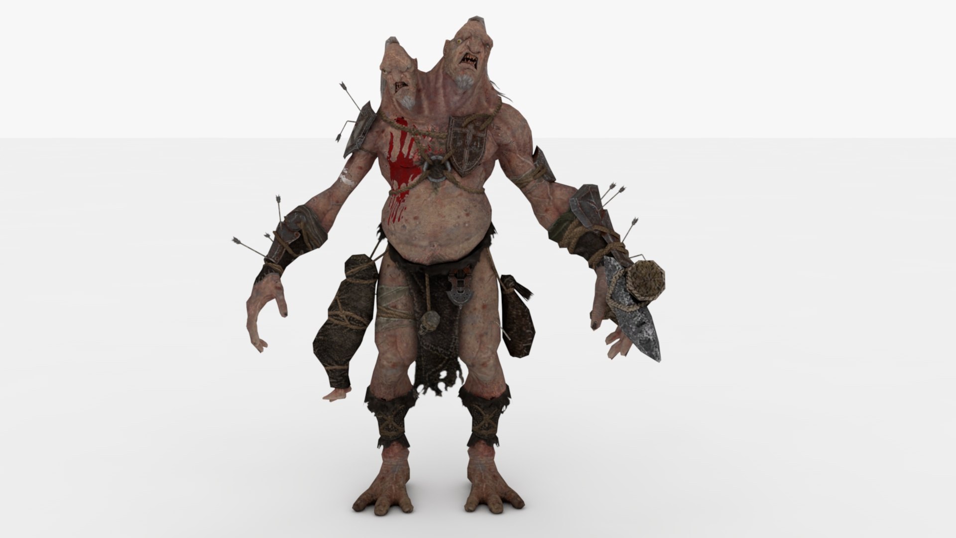 Two-Head Monster 3D Model - TurboSquid 2366098