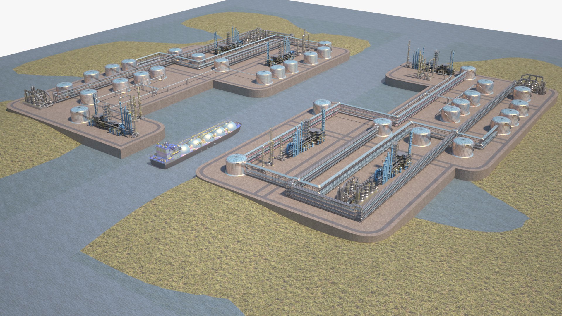 Lng Port 14 3D - TurboSquid 2139090