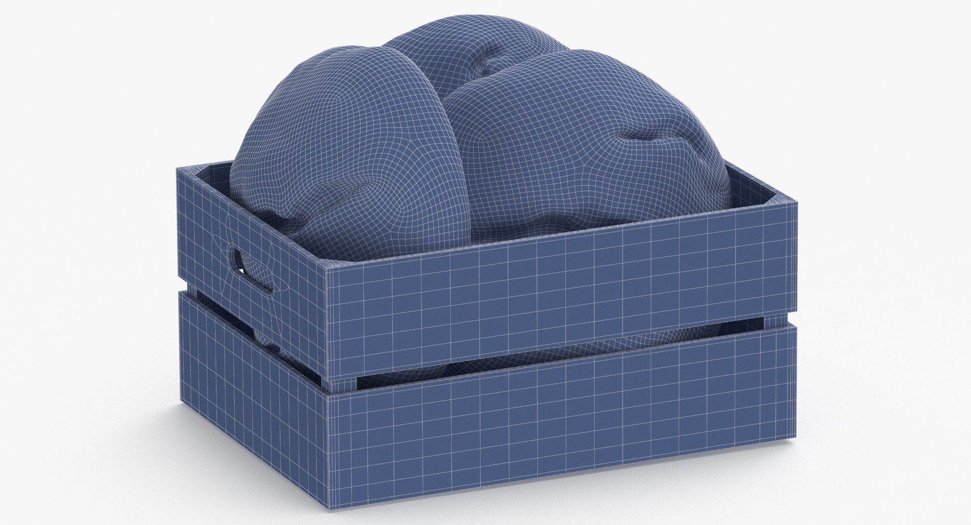 Wooden Crate With Bread Loaf 04 3D model - TurboSquid 1855450