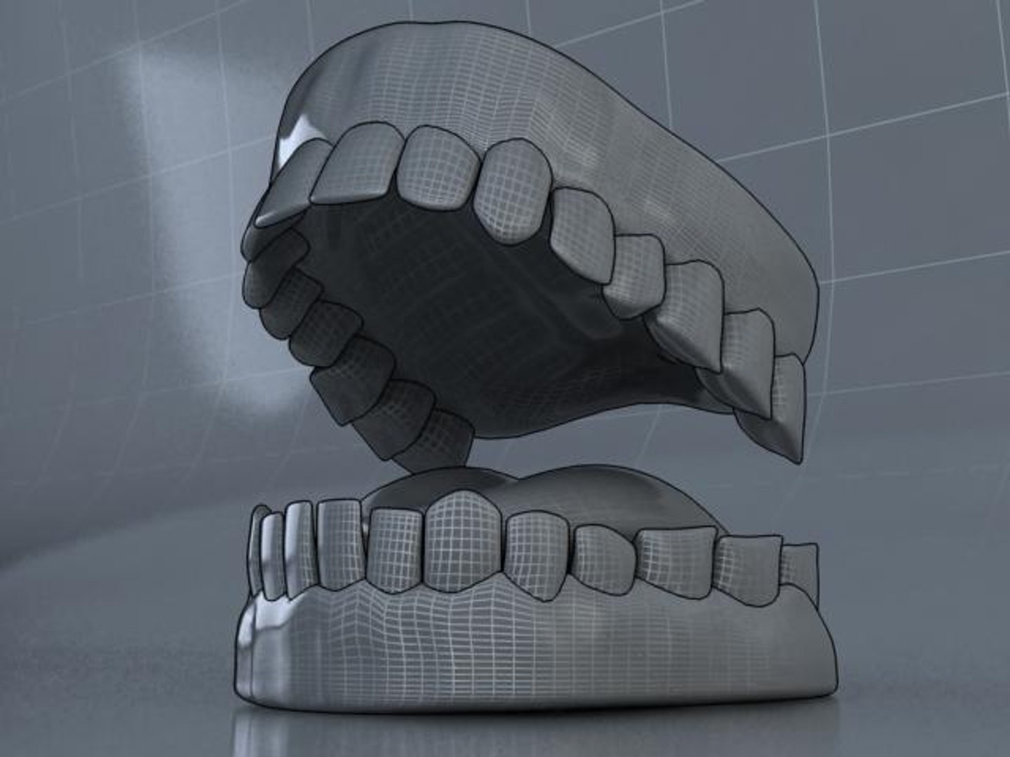 3d model set teeth