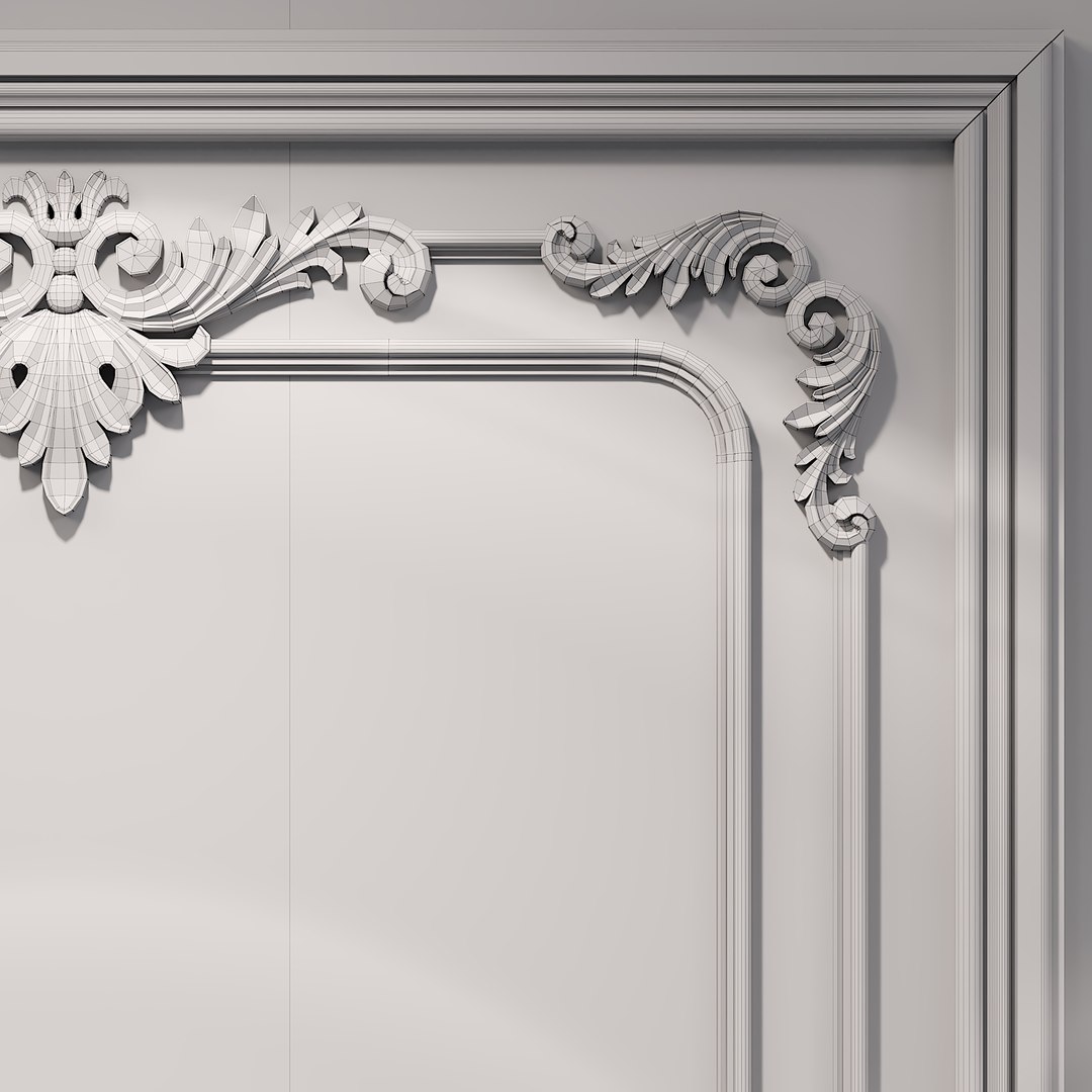3D wall molding 21 boiserie - TurboSquid 1696586