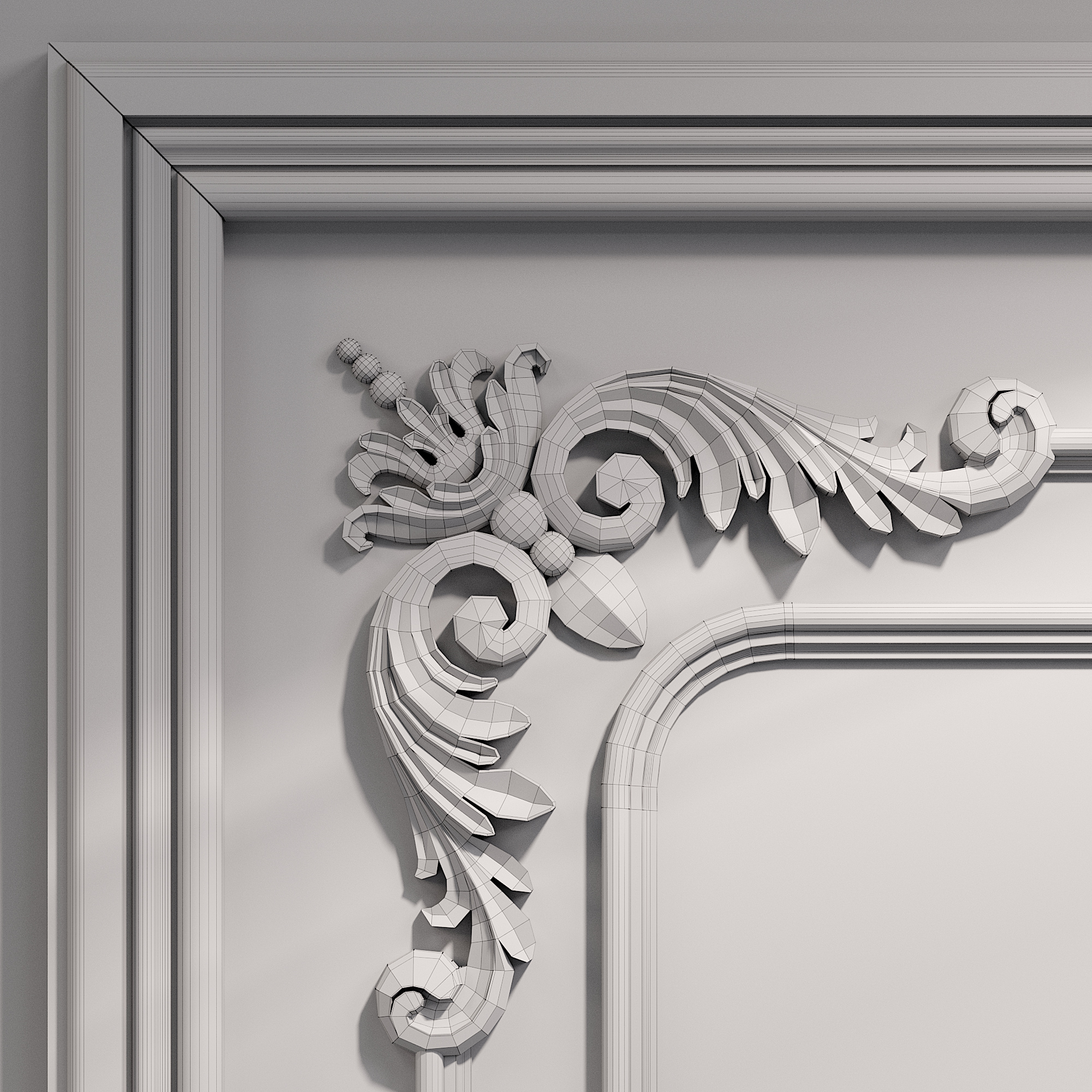3D wall molding 21 boiserie - TurboSquid 1696586