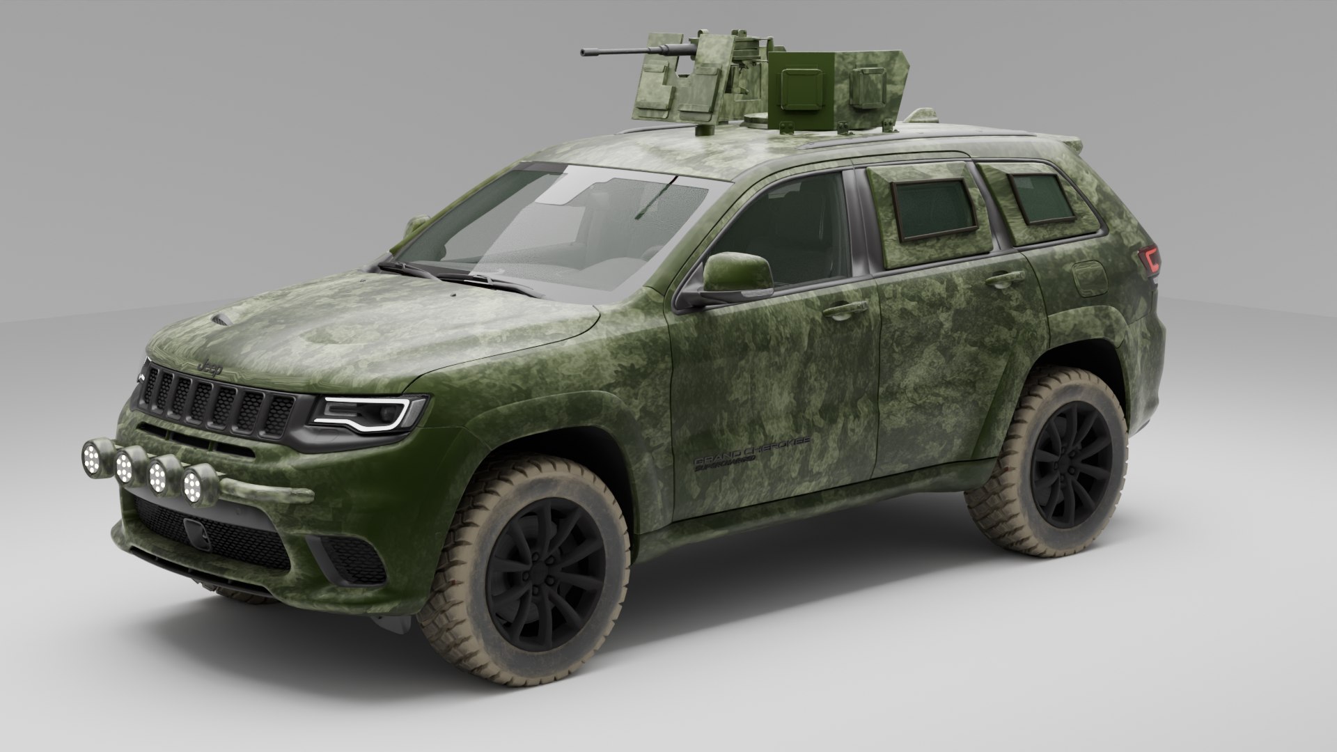 Jeep Grand Cherokee Armored 3D Model - TurboSquid 2310379