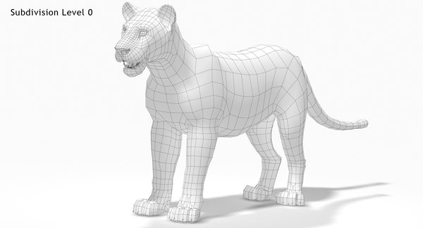 lion fur rigging animation 3d 3ds