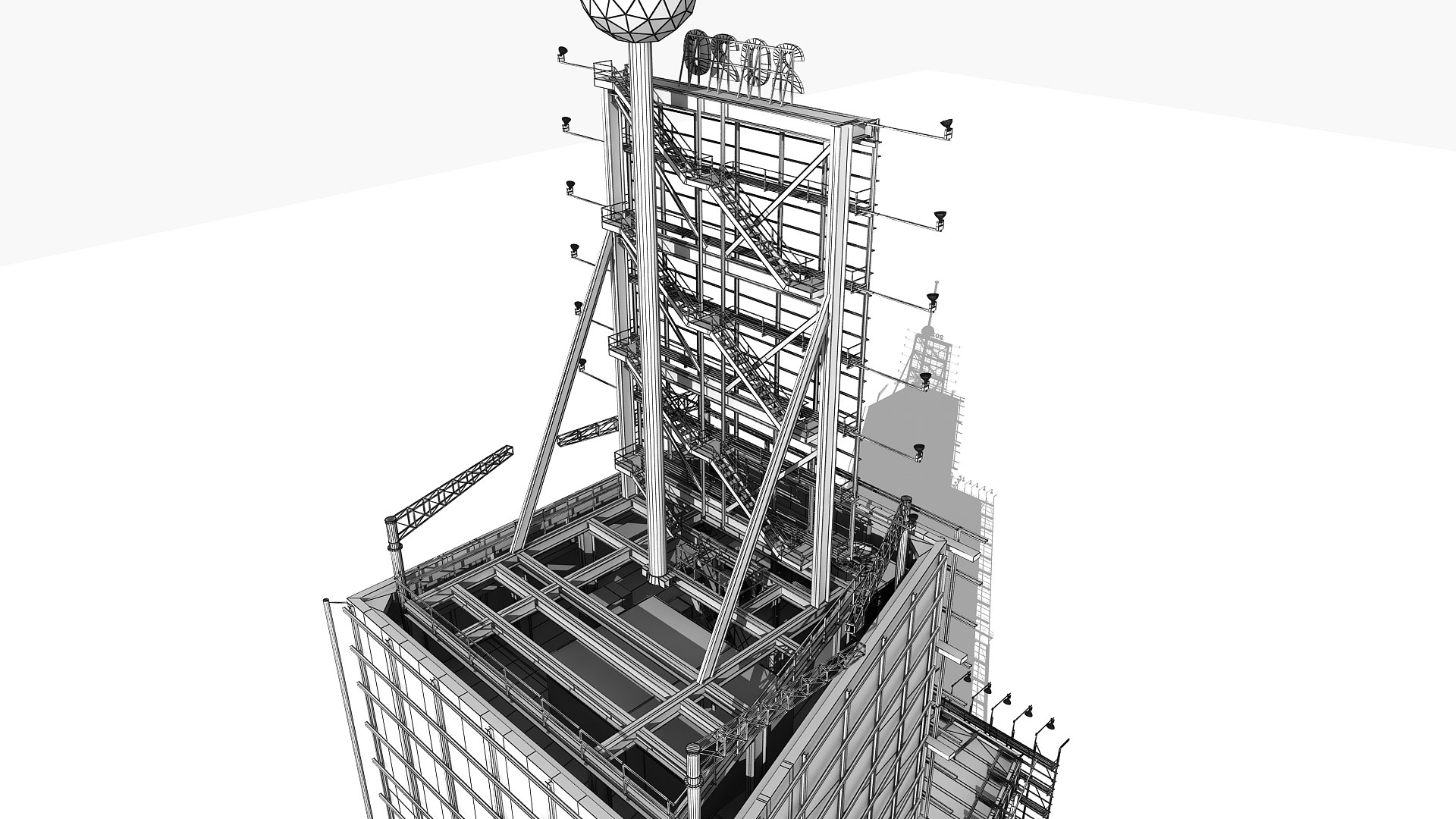 One Times Square Textured 3D Model - TurboSquid 2177605