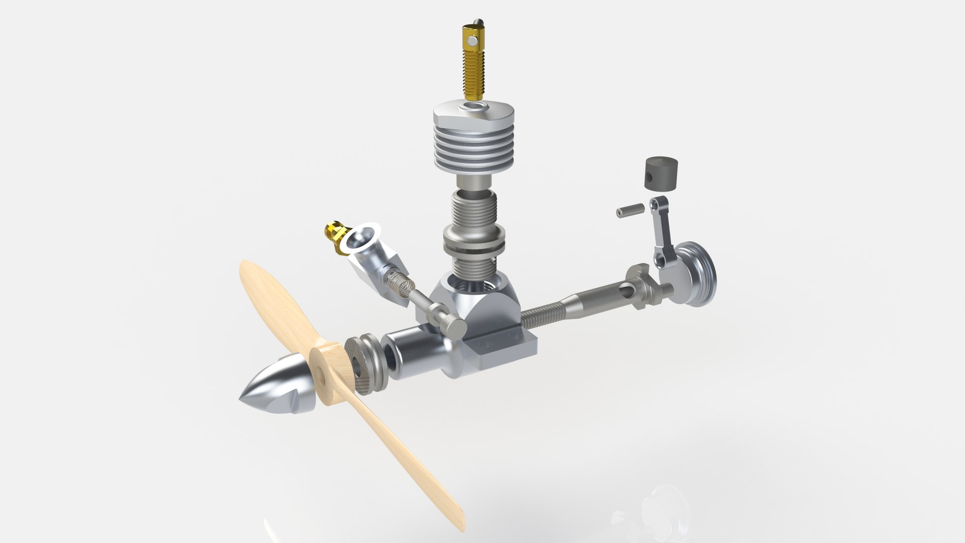 3D Gordon Nano RC Engine High Detail SolidWorks 3D Model - TurboSquid ...