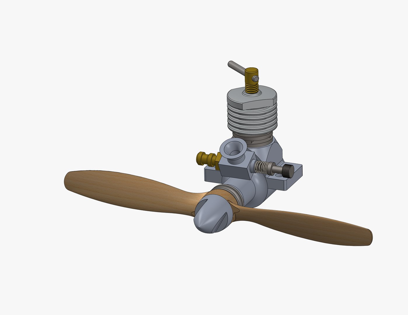 3D Gordon Nano RC Engine High Detail SolidWorks 3D Model - TurboSquid ...