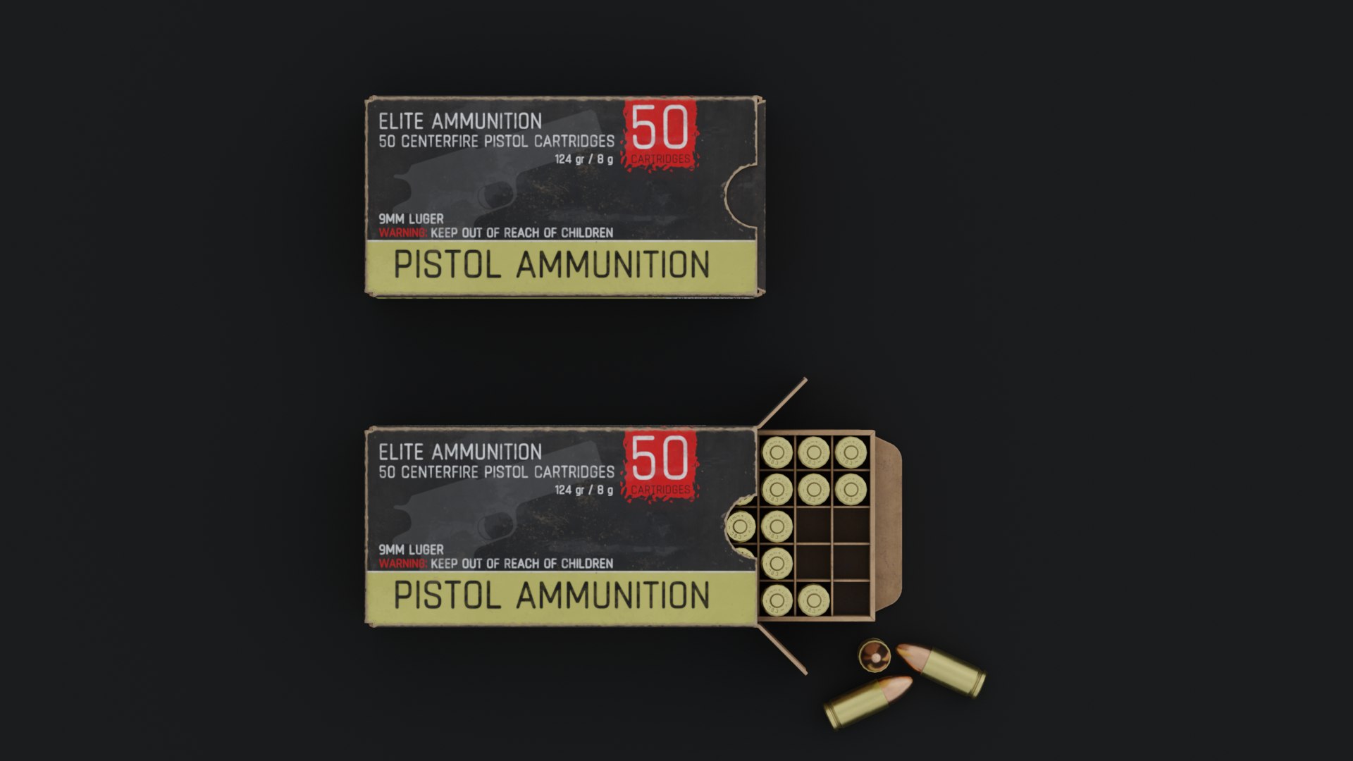 Ammo Pack 9mm 3D model - TurboSquid 2077517