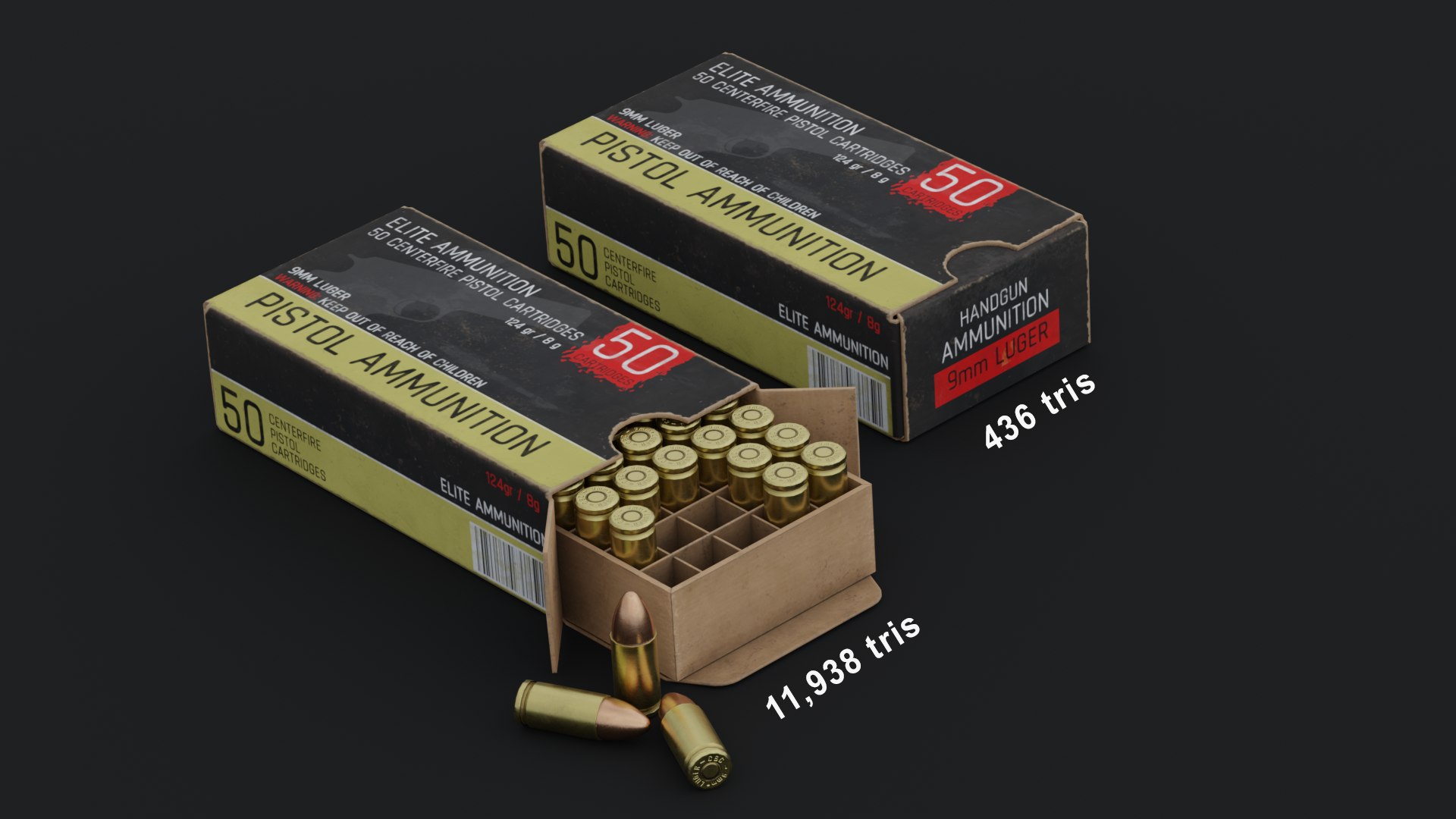 Ammo Pack 9mm 3D model - TurboSquid 2077517
