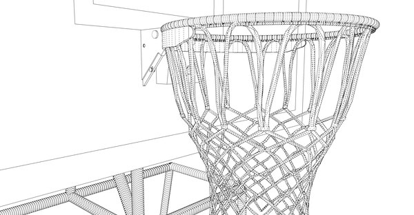 modelo 3d ARCO DE FUTBOL TABLERO DE BASQUET - TurboSquid 1945752
