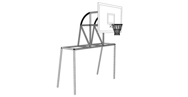 modelo 3d ARCO DE FUTBOL TABLERO DE BASQUET - TurboSquid 1945752