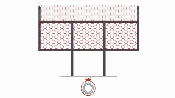 modelo 3d ARCO DE FUTBOL TABLERO DE BASQUET - TurboSquid 1945752