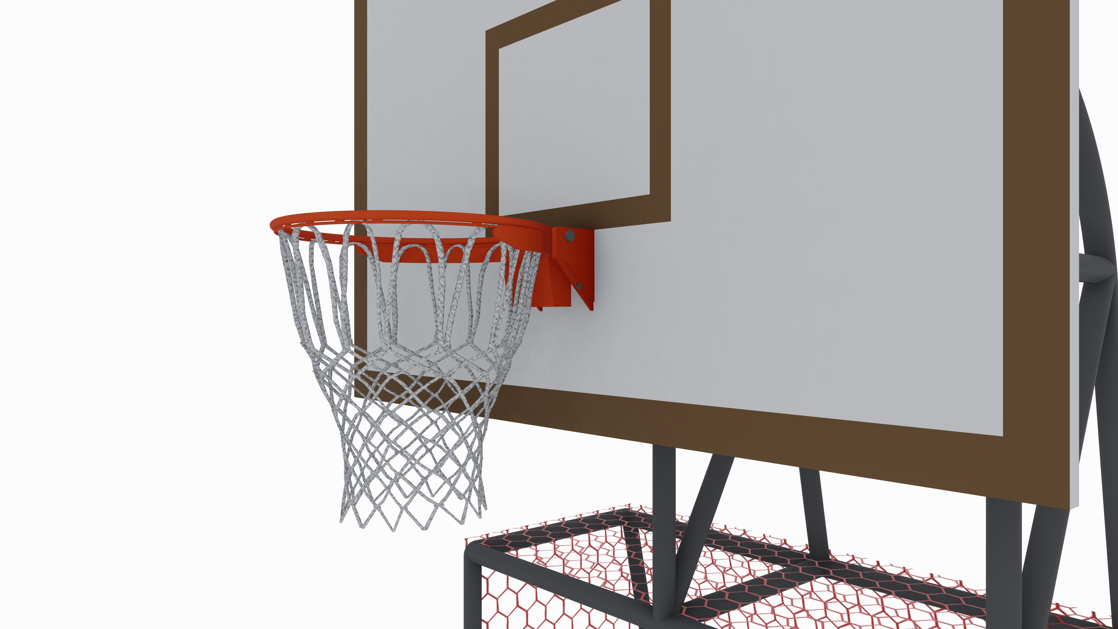 modelo 3d ARCO DE FUTBOL TABLERO DE BASQUET - TurboSquid 1945752