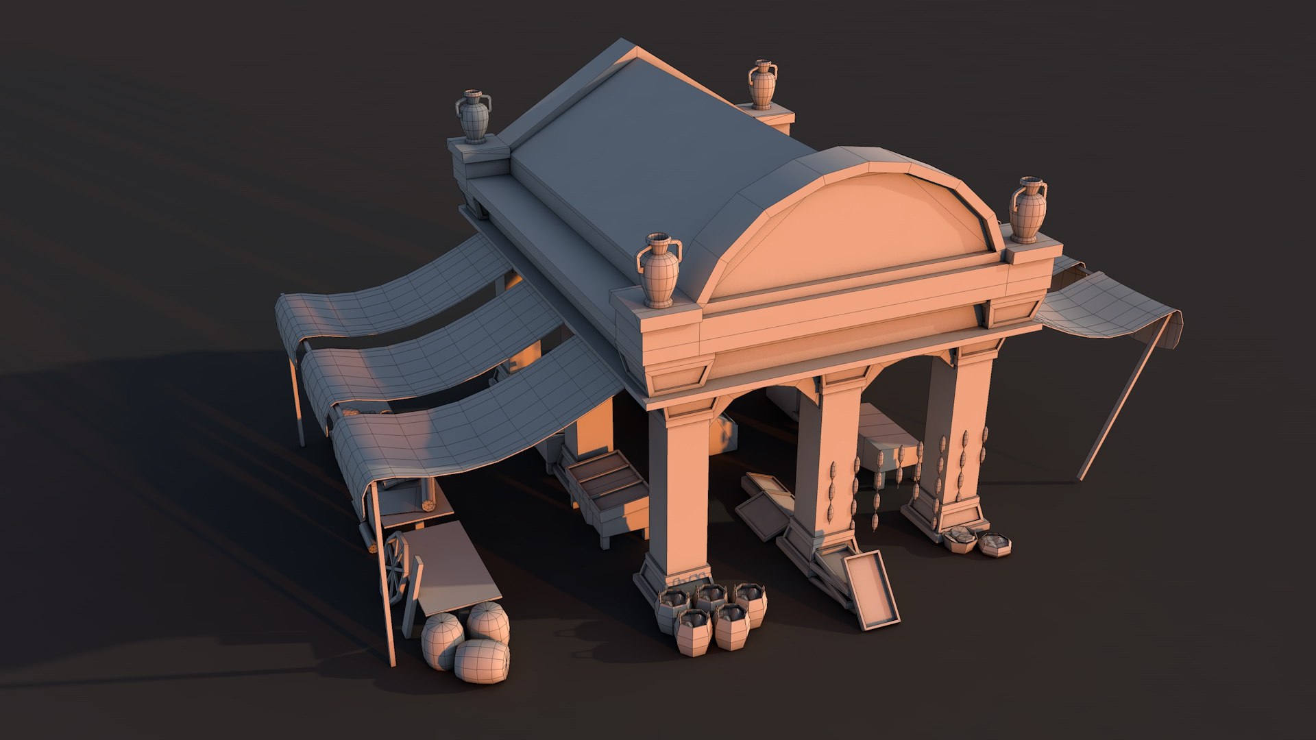 3D Model Ancient Market - TurboSquid 1650343