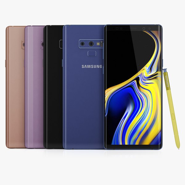 3D модель Samsung GALAXY Note 9 Все цвета - TurboSquid 1317642