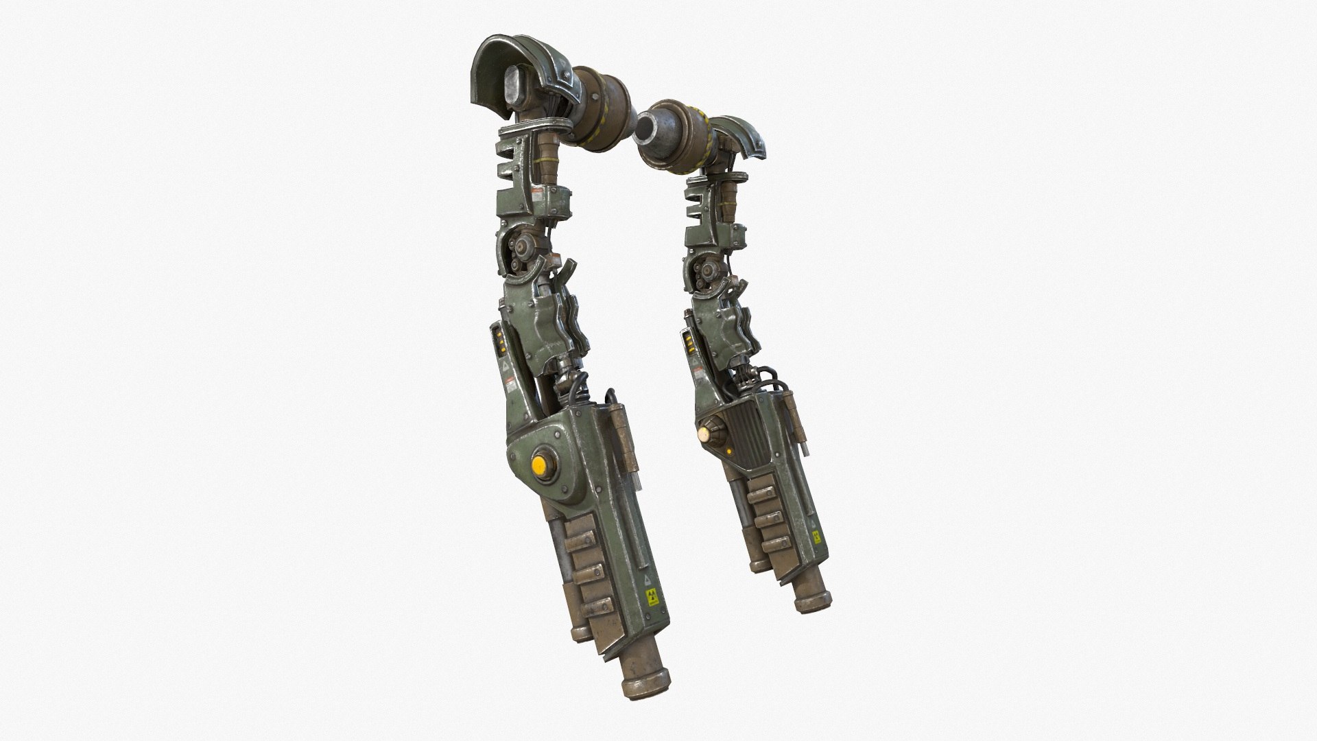 3D Mech Kitbash Arm 02 Model - TurboSquid 1640792