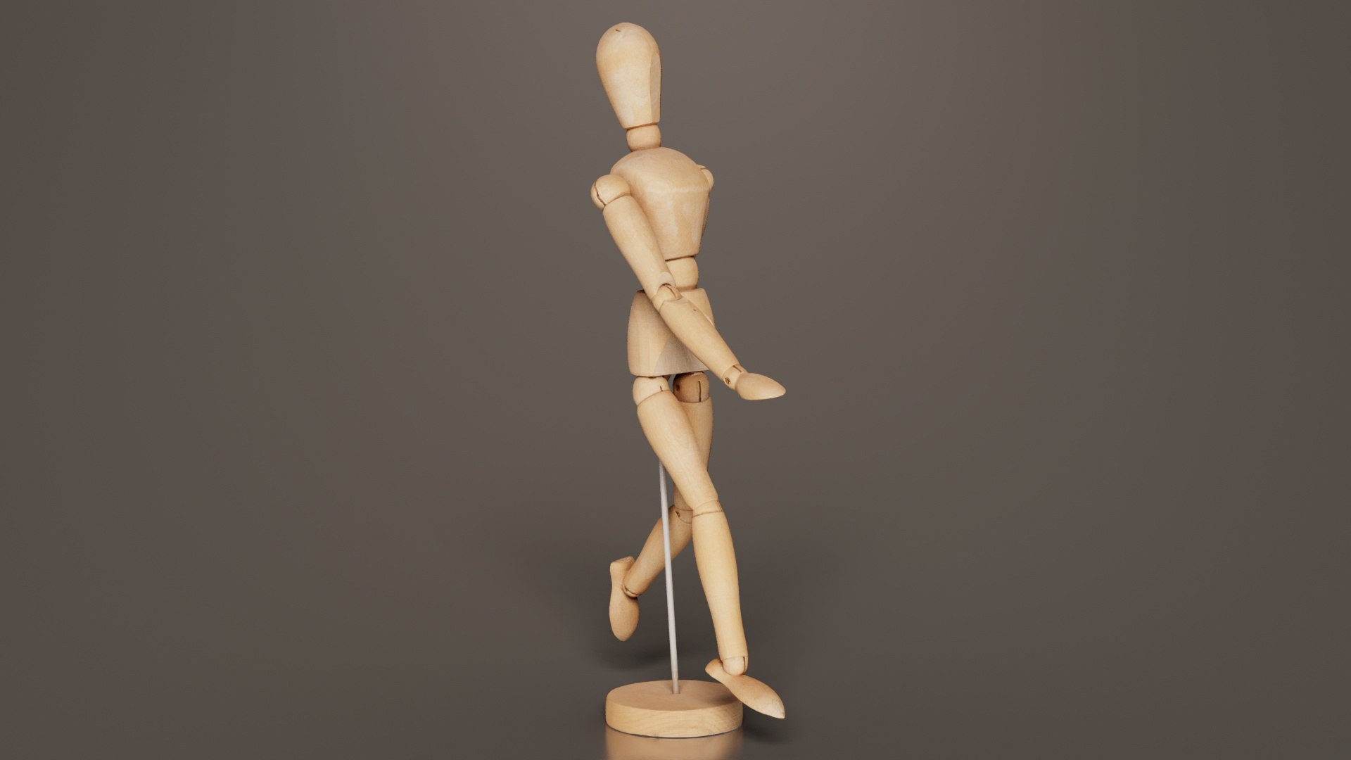 3D Wooden Mannequin Pose 02 Remastered - TurboSquid 2363576